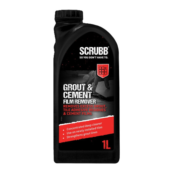 SCRUBB Grout & Cement Film Remover for Tiles 1L