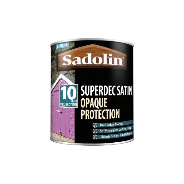 Sadolin 10 Year Superdec Satin Opaque Woodstain Mixed Colour 5L