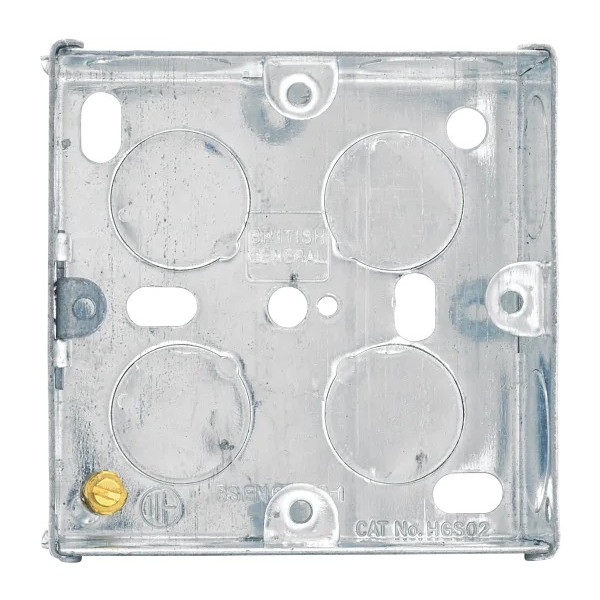 Metal Back Box 1 Gang 25mm (10)*
