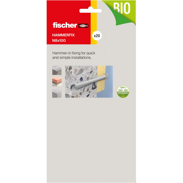 Fischer Pre Pack Hammer Fixings 8X100mm (20)