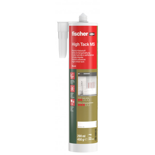 ZZ- Fischer Power Adhesive High Tack MS White 290ml*