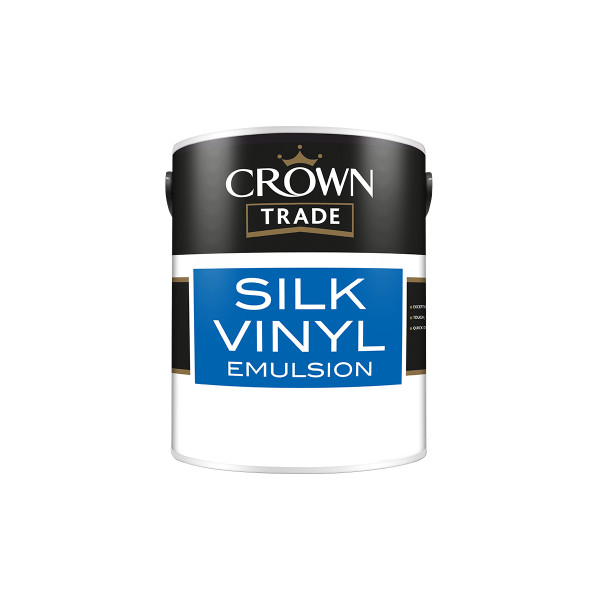 Crown Trade Vinyl Silk Emulsion Brilliant White 2.5L