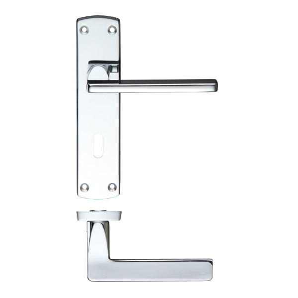 Door Handle Leon Lever On Plate Lock CP*