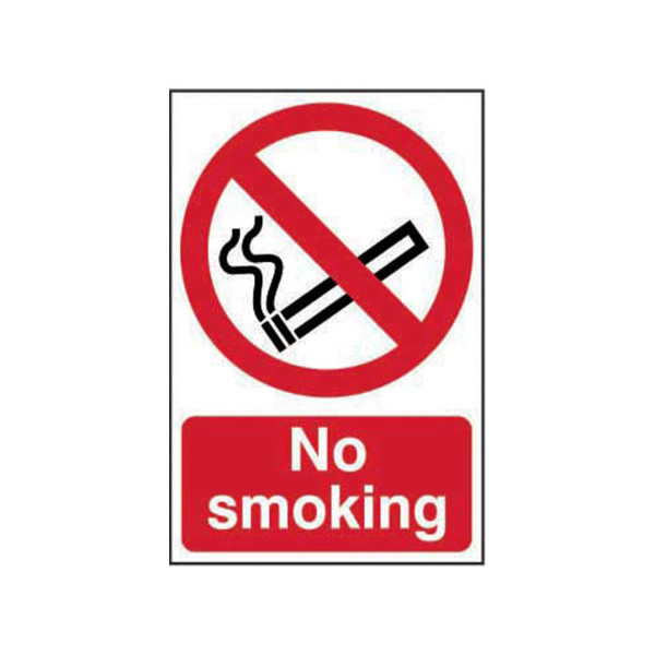 Signage No Smoking Rigid 200 x 300mm*