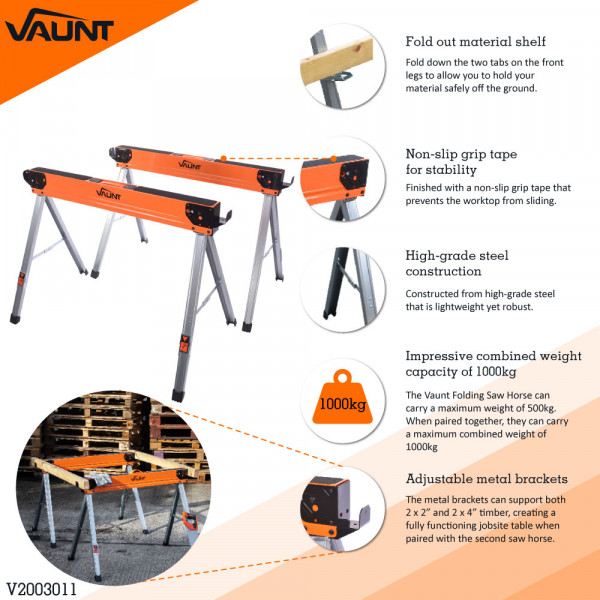 ZZ- Vaunt Heavy Duty Saw Horse Twin Pack*