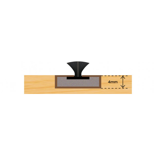 Intumescent Strip Fire & Smoke 4 Door Pk Brown 10mm X 4 x 2.1m (10)