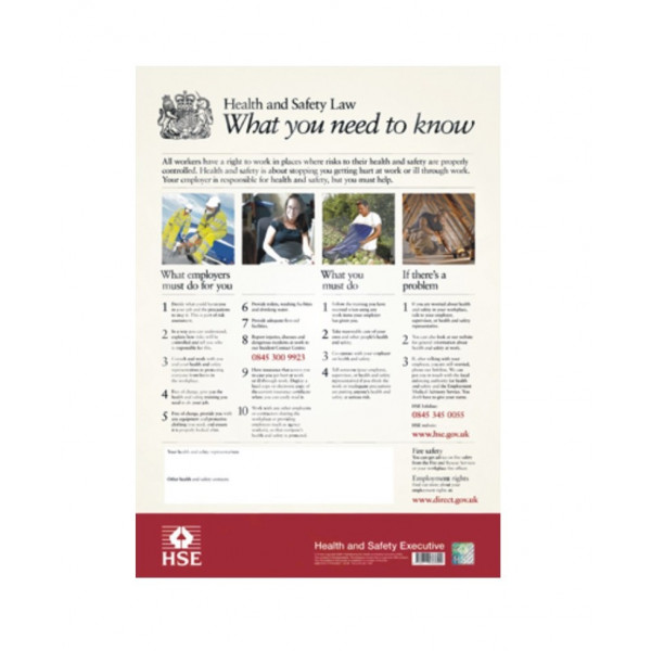 Signage Health & Safety Law Poster A3*