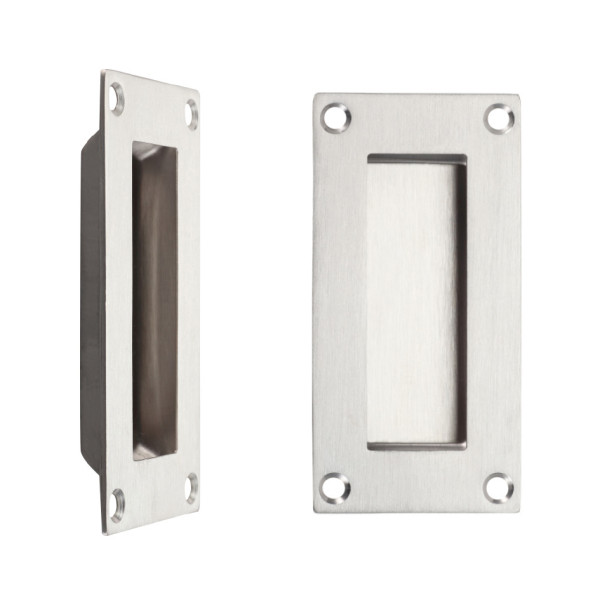 Flush Pull Handle Rectangular SS 102mm*